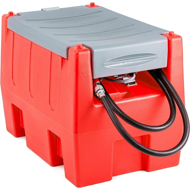 TECSPACE 58 Gal Gas Caddy, Portable Fuel Tank with 12V Pump, 40 GPM ...