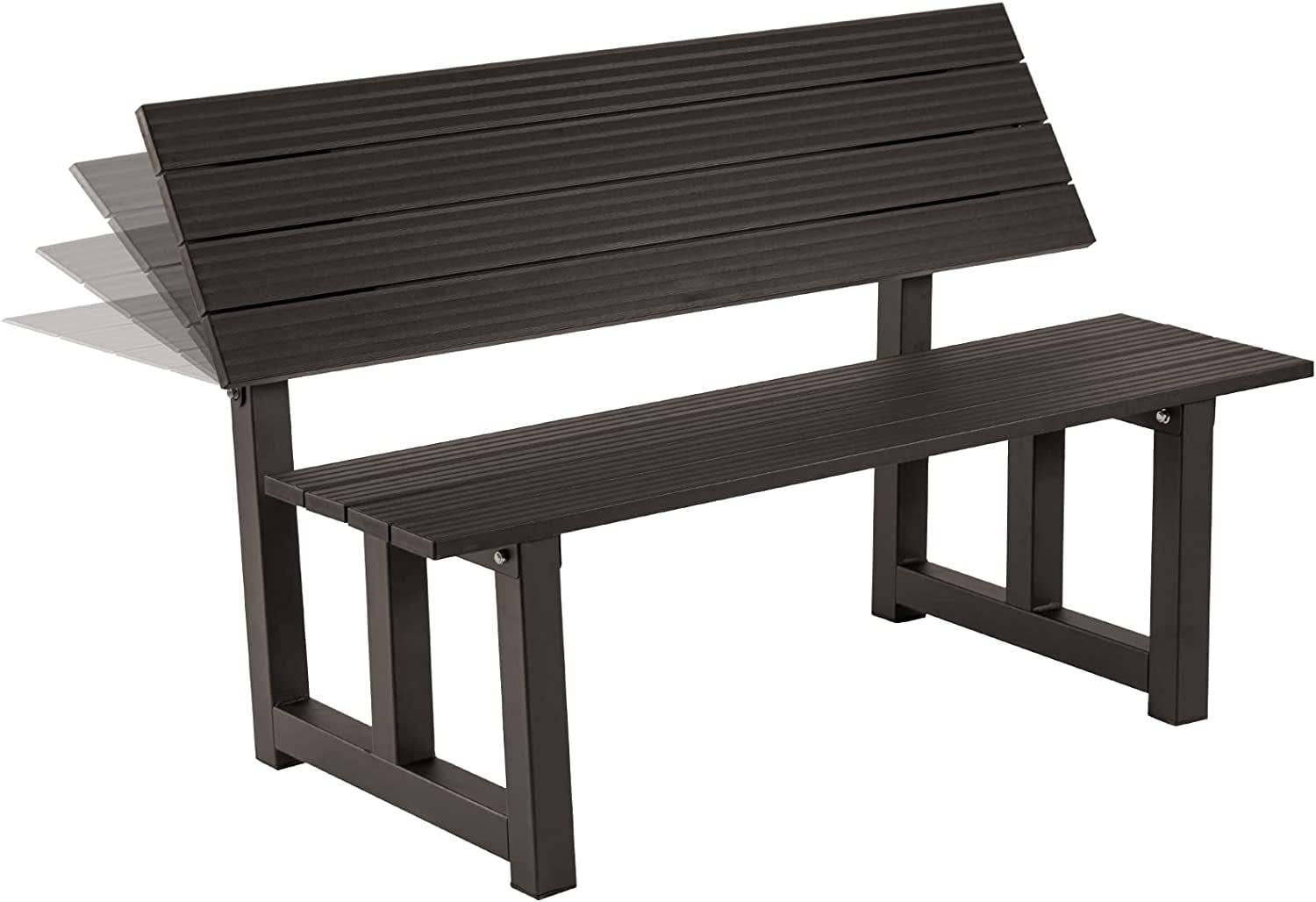 TECSPACE Brown Aluminum Convertible Outdoor Bench: All-in-one Bench and ...