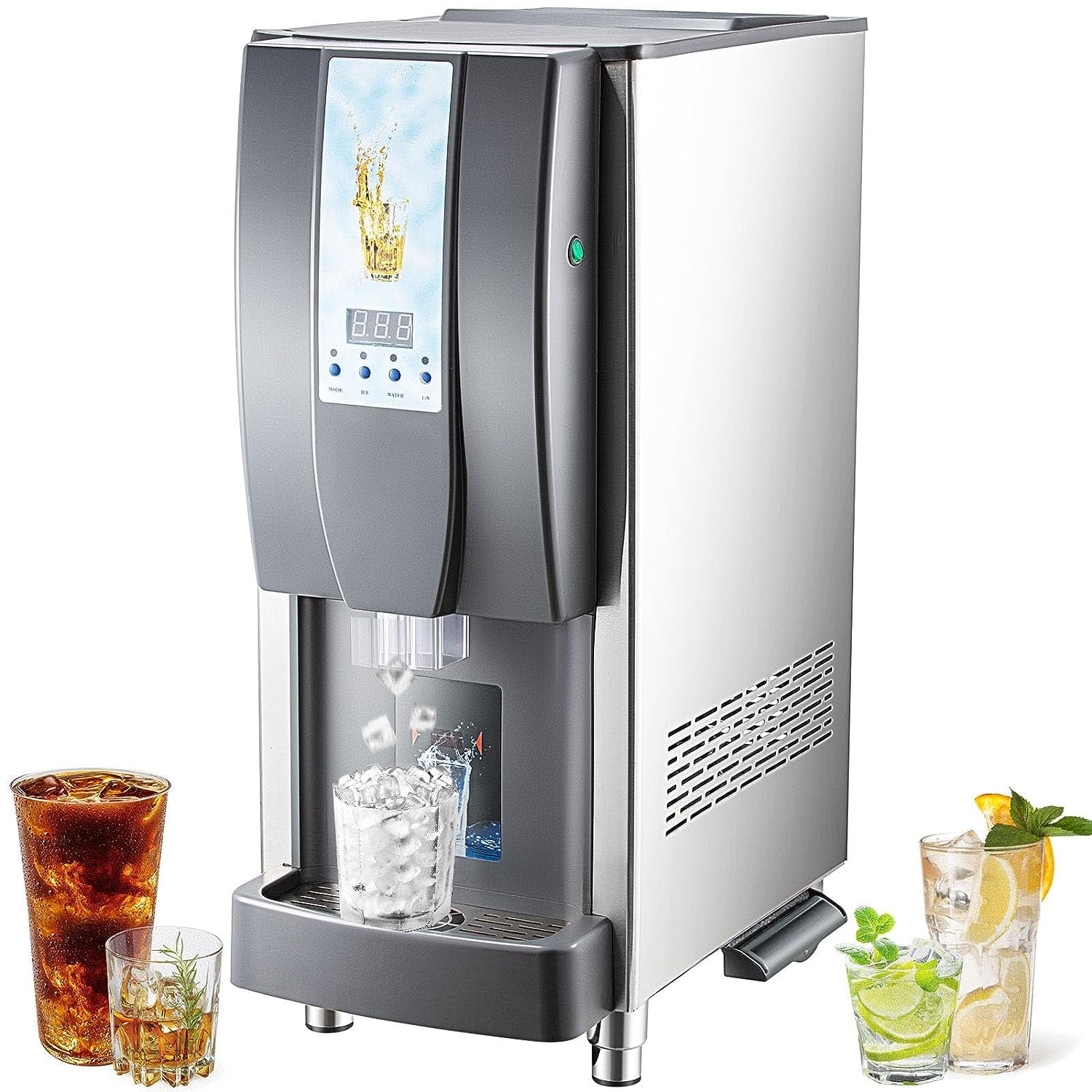 TECSPACE Commercial Ice Maker Countertop, 12 Cubes Ready in 4 Mins ...