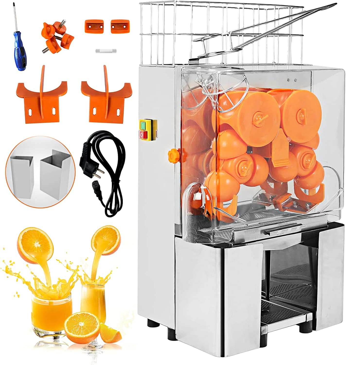 TECSPACE Commercial Orange Juicer Machine, 120W Lemon Squeezer Citrus ...
