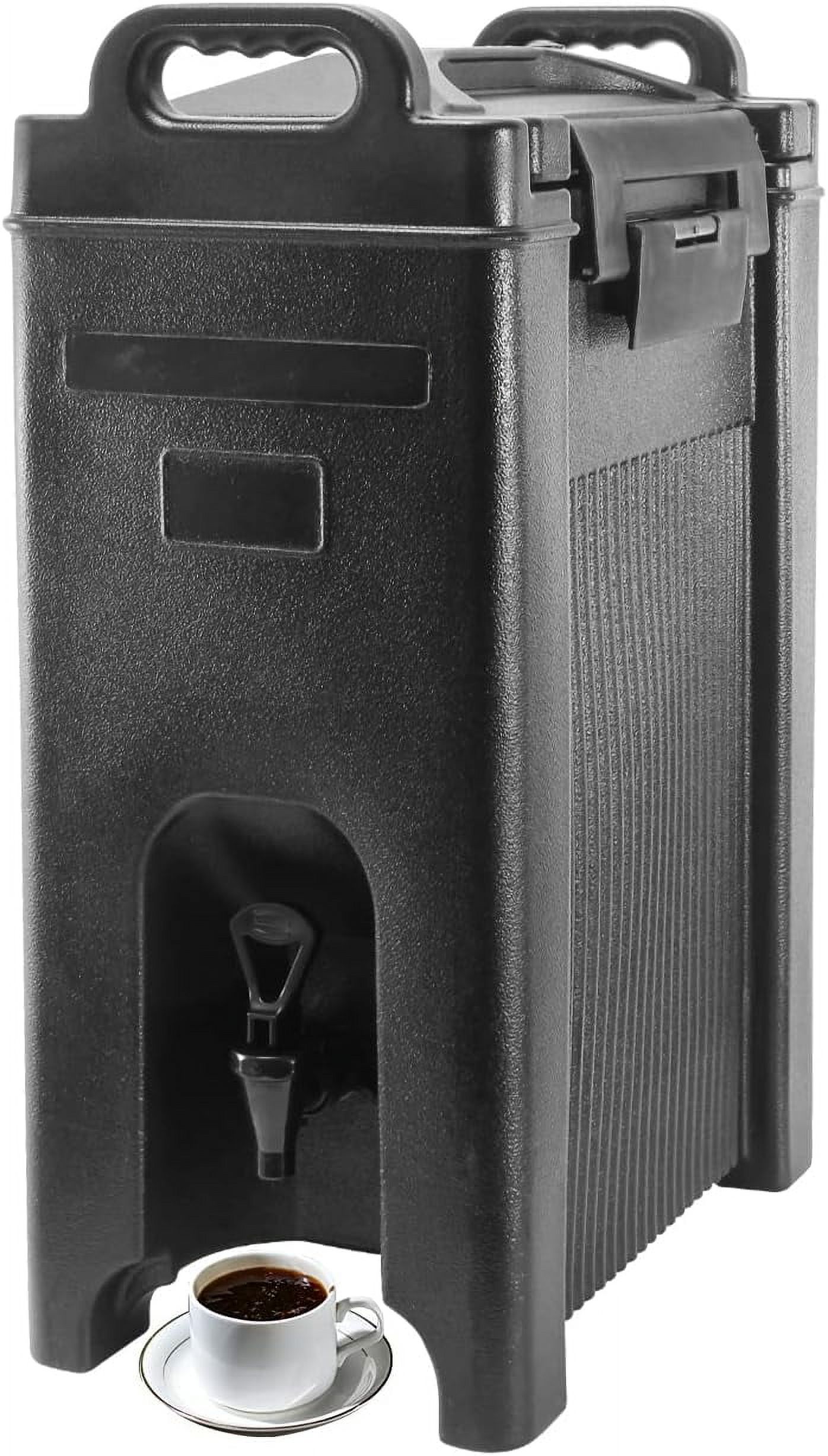 TECSPACE Insulated Beverage Dispenser, 2.5 Gal Plastic Hot and Cold ...