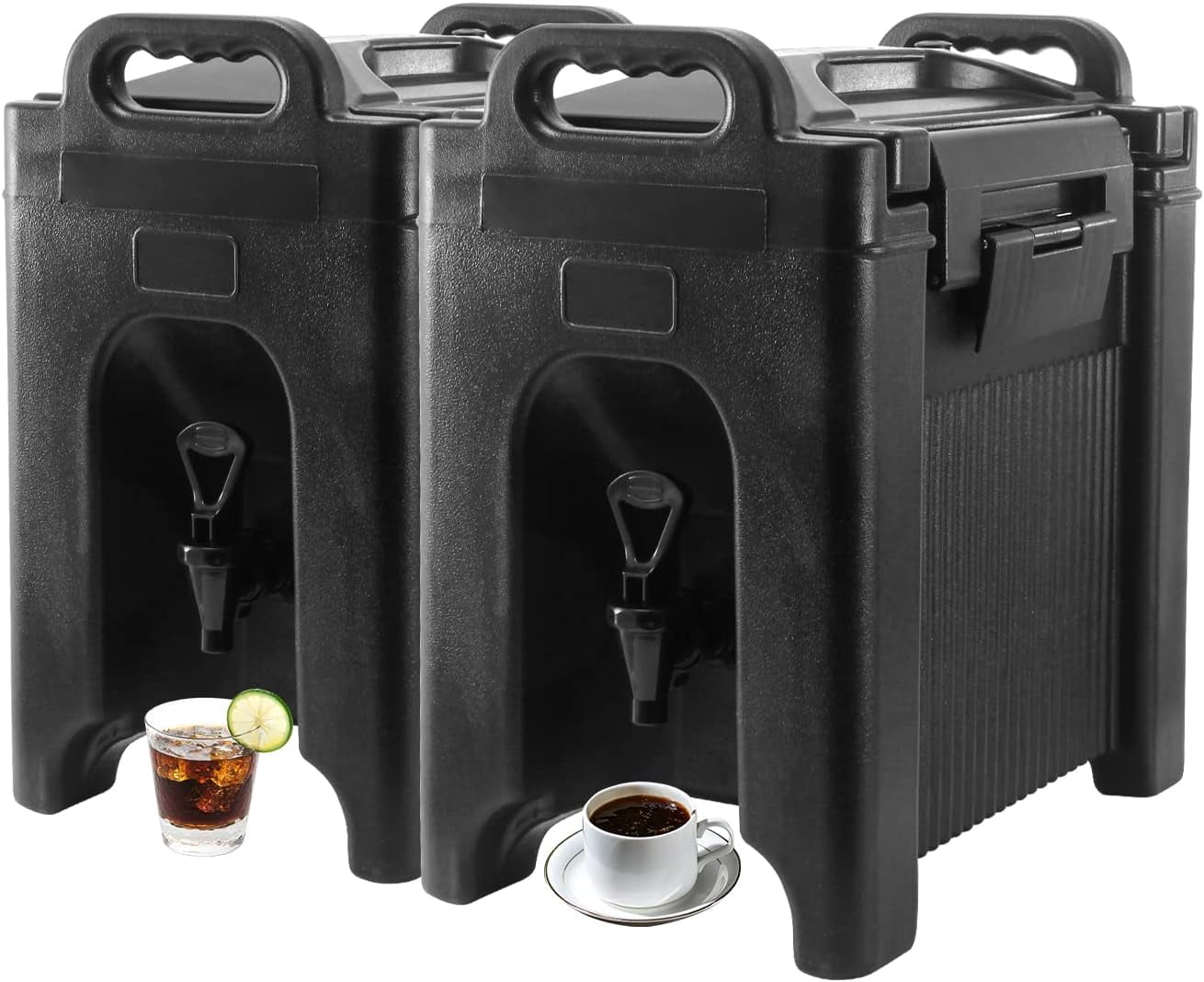 TECSPACE Insulated Beverage Dispenser 2Pcs, 10 Gal Plastic Hot and Cold ...