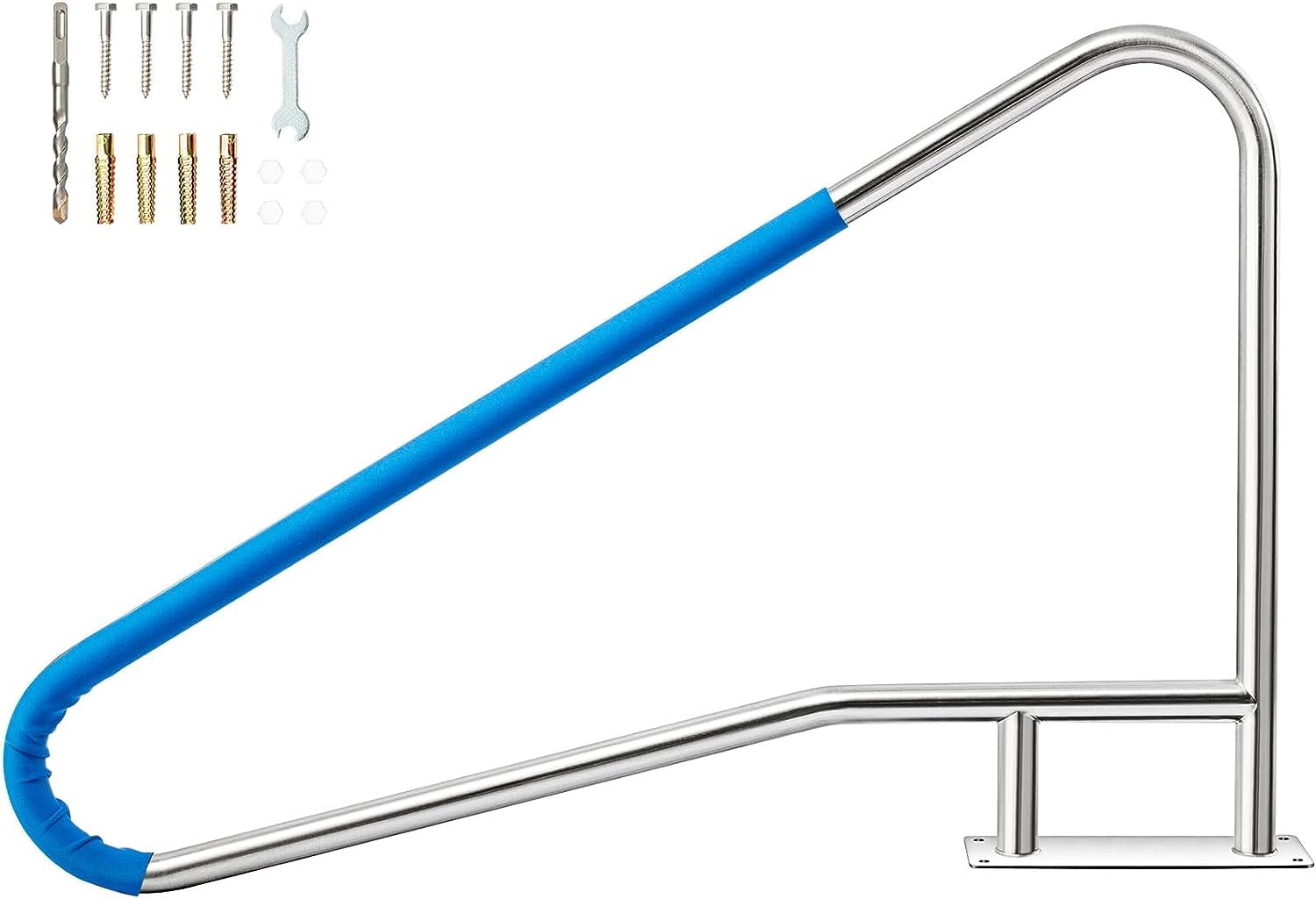 TECSPACE 32x23 Stainless Steel Pool Handrail, Rustproof, 250LBS Load ...