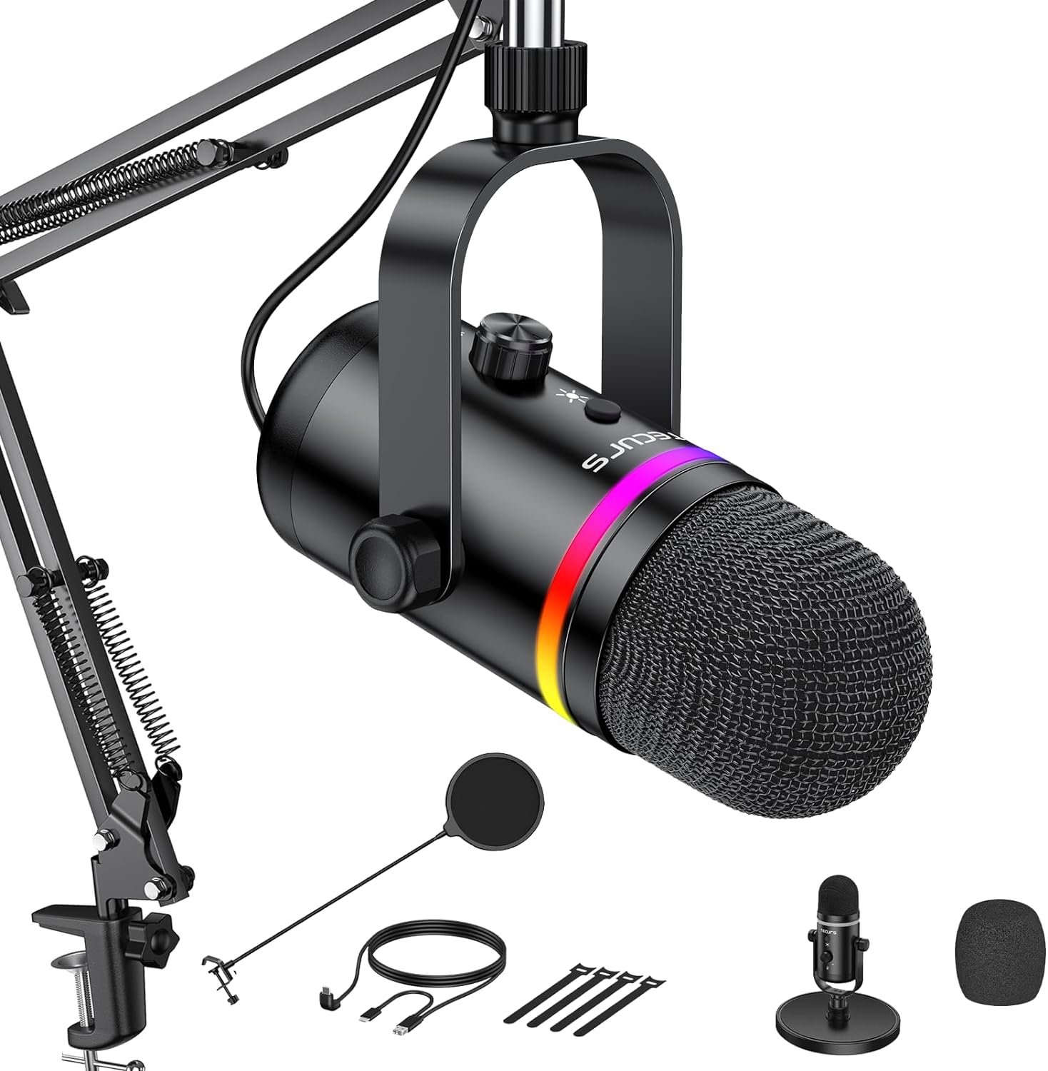 Audio-Technica AT2020USB+ Cardioid Condenser USB Microphone - Walmart.com