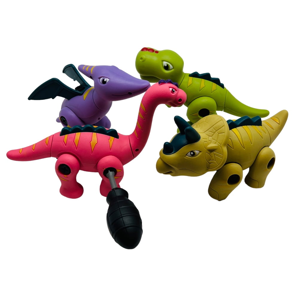 TEDCO Rebuild-a-Saurus Take Apart and Rebuild 4pc Dinosaur Set Push and ...