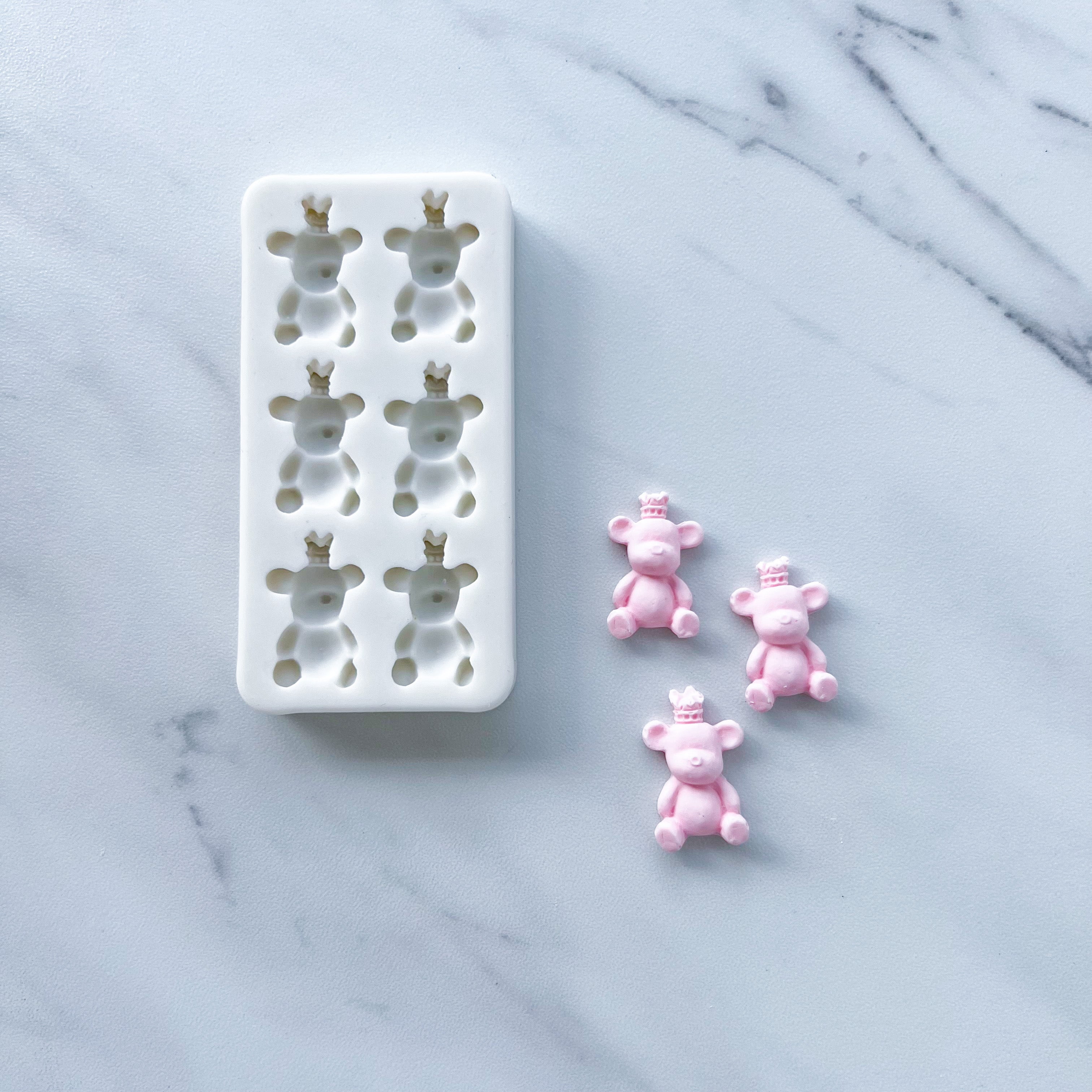 TEDDY BEAR WITH CROWN BAKING MOLD FOR CUPCAKES, CAKEPOPS, CHOCOLATE ...