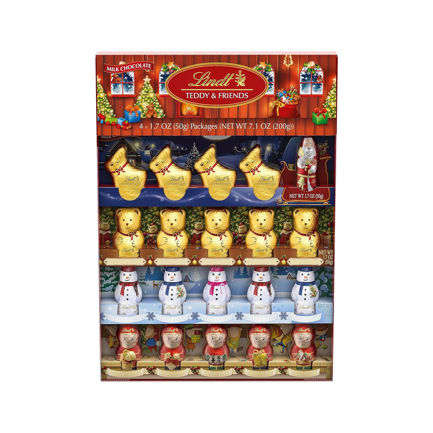 TEDDY & Holiday Milk Chocolate Candy, 7.1 oz. 4-pack - Walmart.com