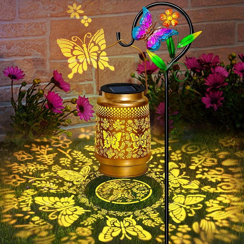 TEDOF Sunflower Hanging Solar Lanterns Outdoor Waterproof,Garden Decor ...