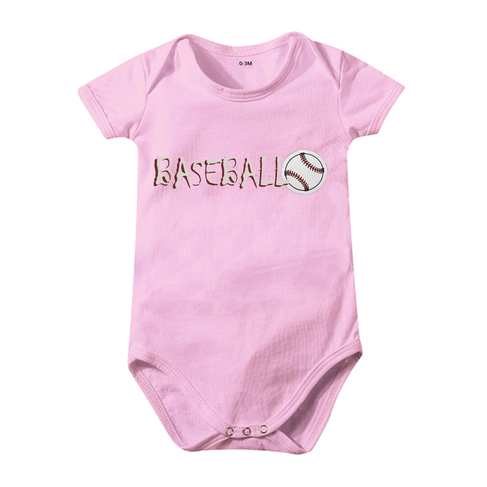 TEDOYE Toddler Boys Girls Baseball Cartoon Print Short Sleeved Crawl ...