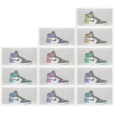 12 Pack X Large Shoe Organizer Storage Boxes for Closet, Modular Space ...