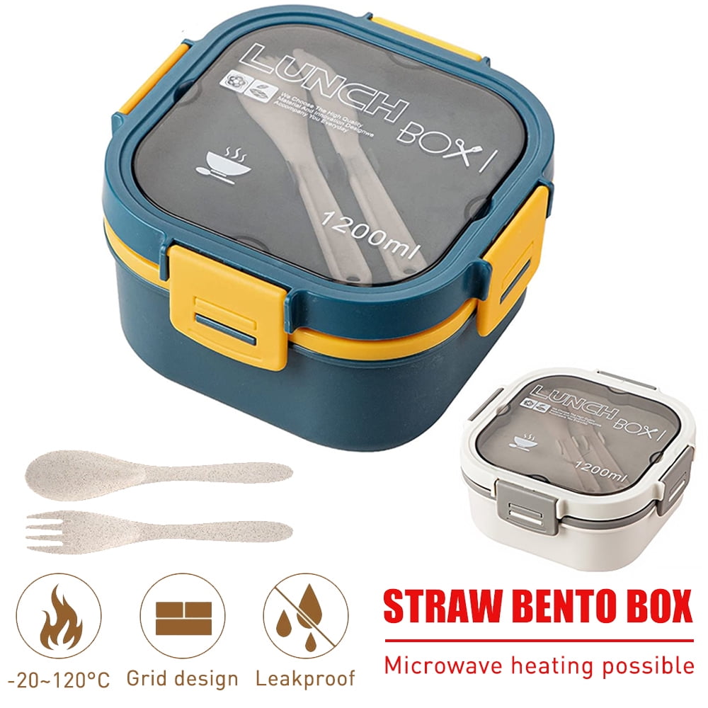 TEEMARS 1200ML Stackable Lunch Box, Leakproof, BPA-Free, with Spoon ...