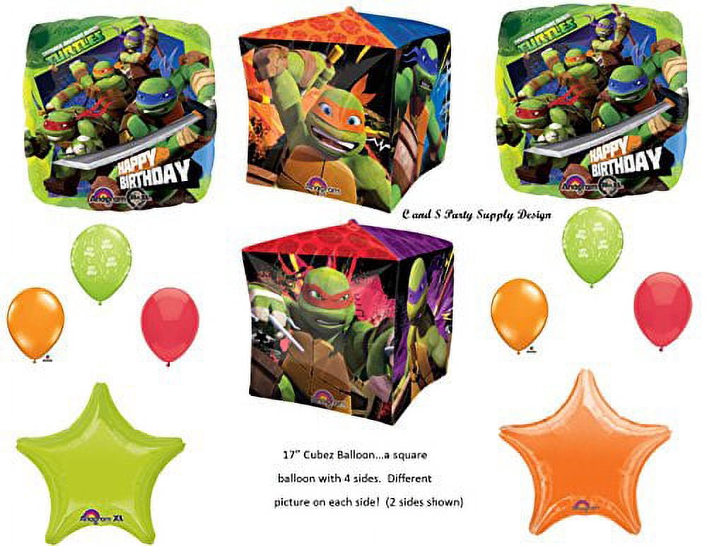 TEENAGE MUTANT NINJA TURTLES Birthday Party Mylar Balloons Decorations ...