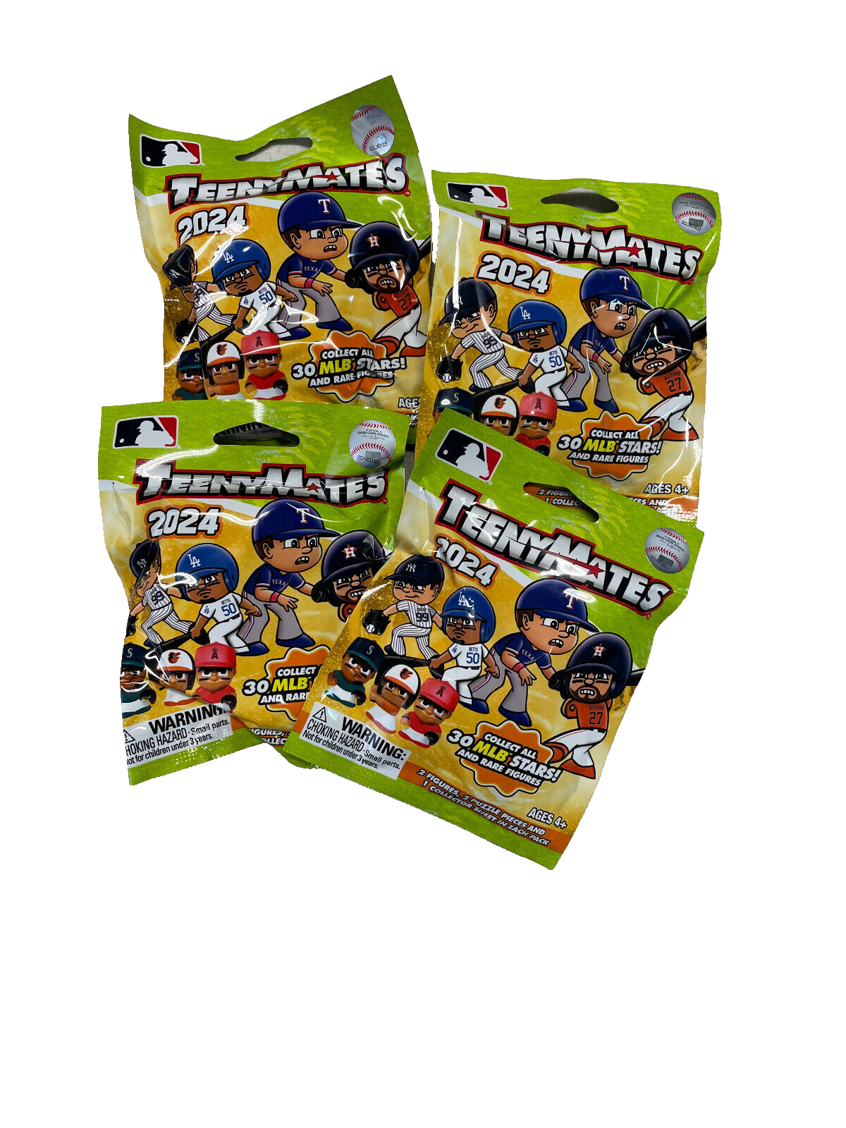 TeenyMates 2024 MLB Blind Packs - Lot of 4 Packs with Rare Figures ...