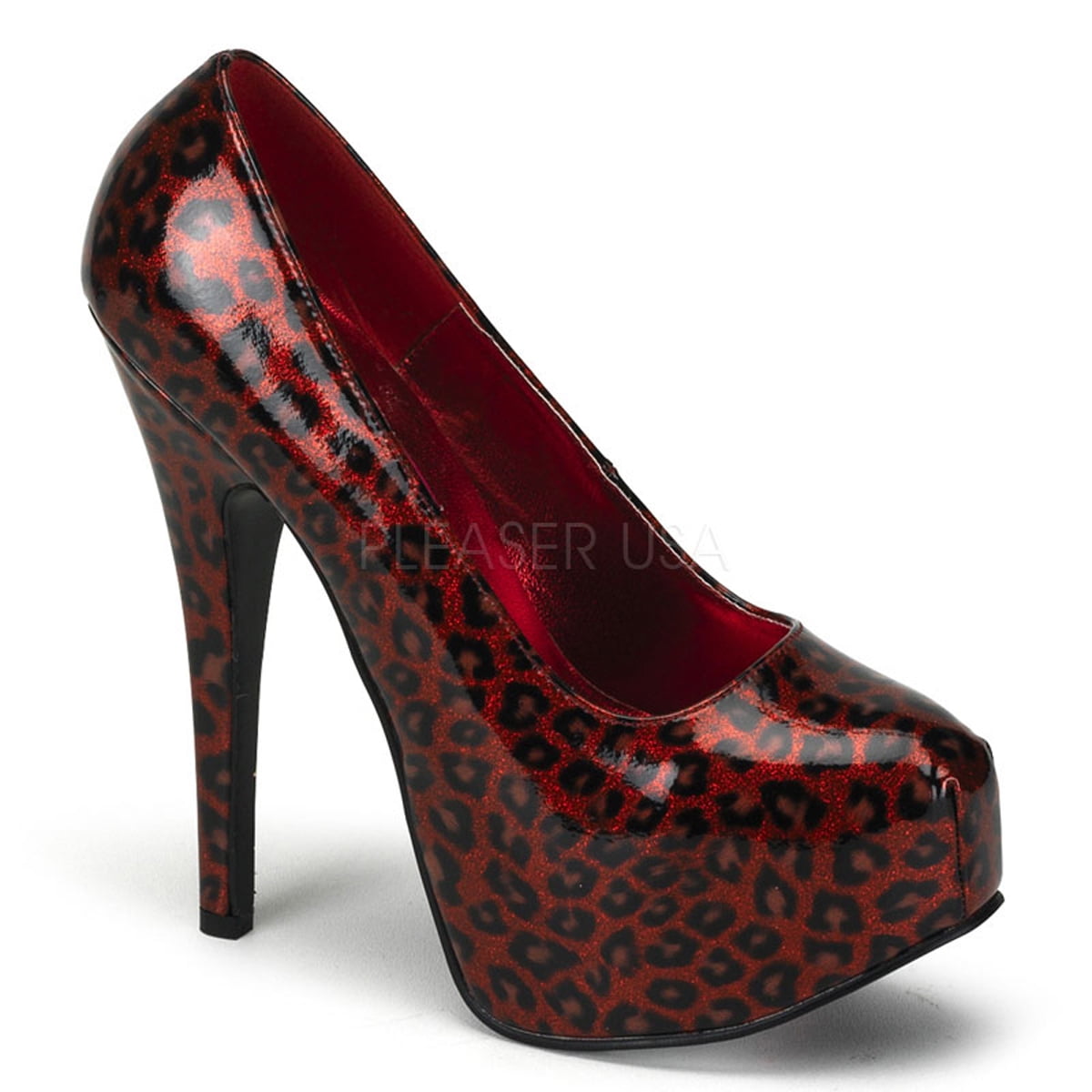 TEEZE-37, Cheetah Glitter Pat With Concealed PF - Walmart.com
