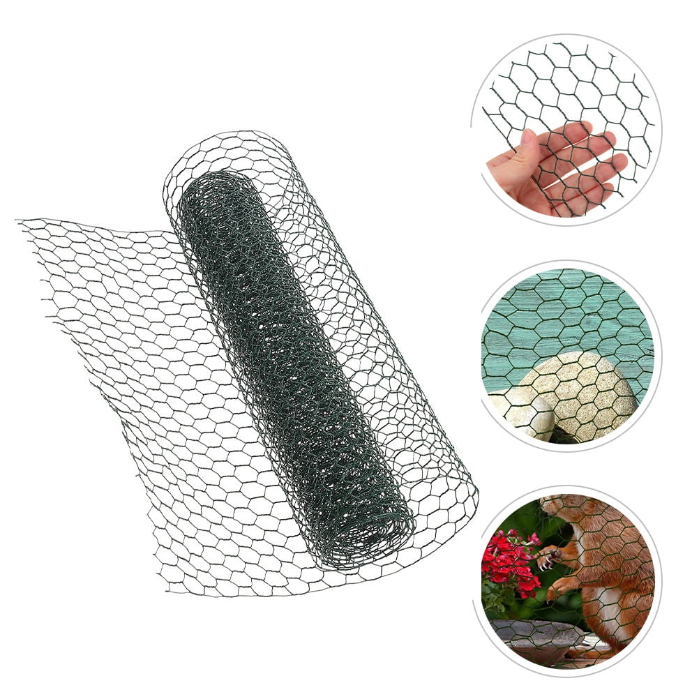 TEHAUX 1 Roll DIY Garden Wire Net Chicken Wire Fence Poultry Netting ...