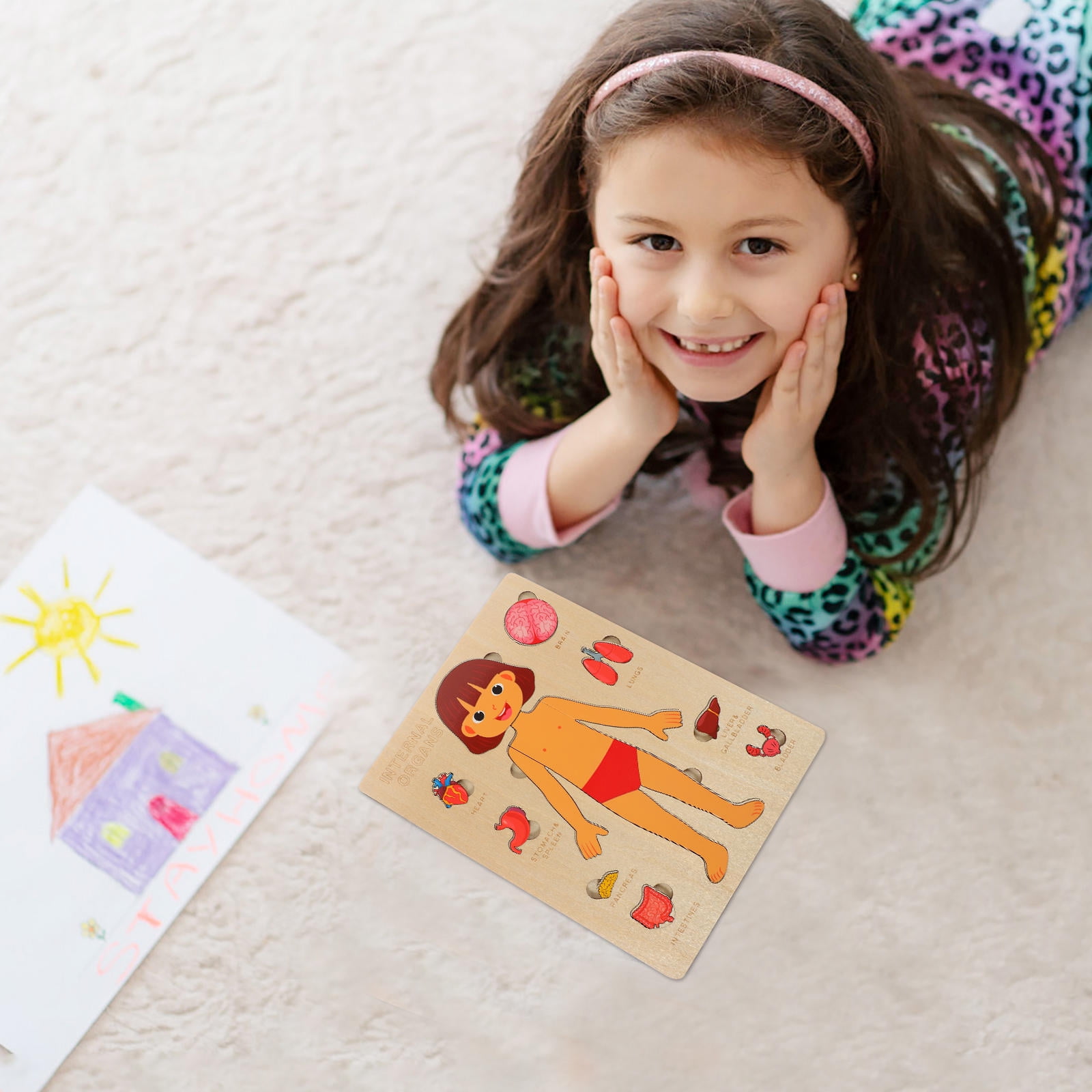 TEHAUX 1 Set Educational Organs Puzzle Toy Body Organs Awareness ...