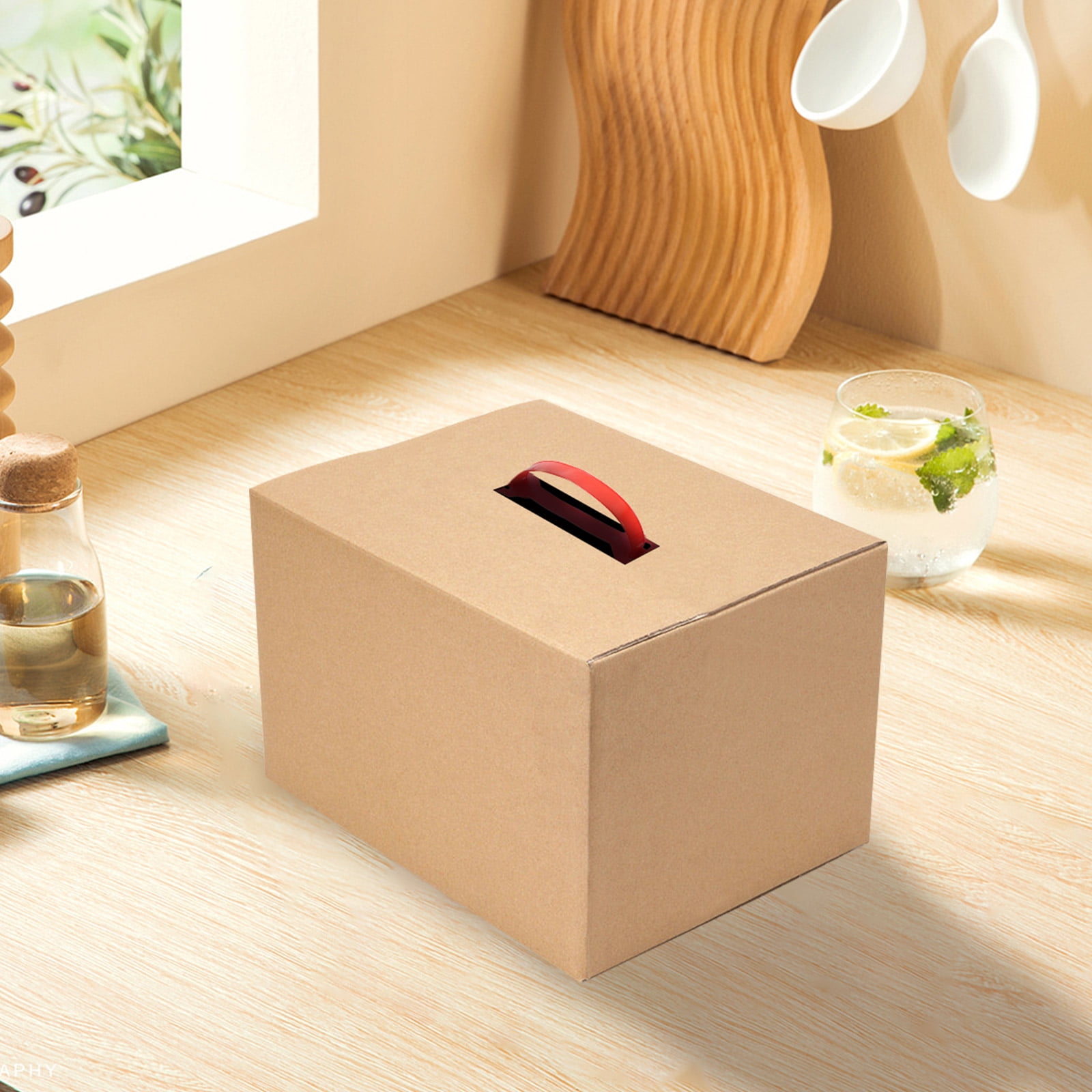 TEHAUX 100 Pcs Carton Handle Handles for Cardboard Boxes Shopping Red ...