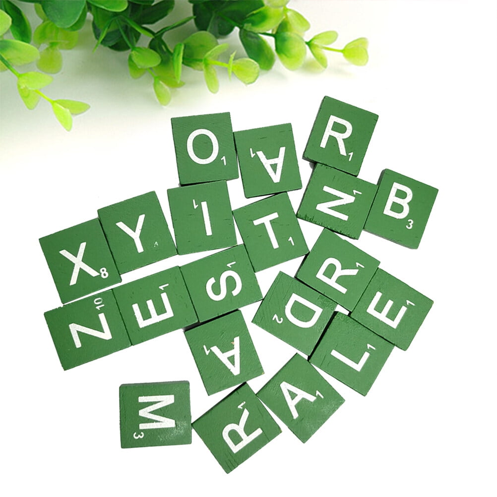 TEHAUX 100PCS Green Plastic Wooden Blocks for Crafts and Decor Safe for ...