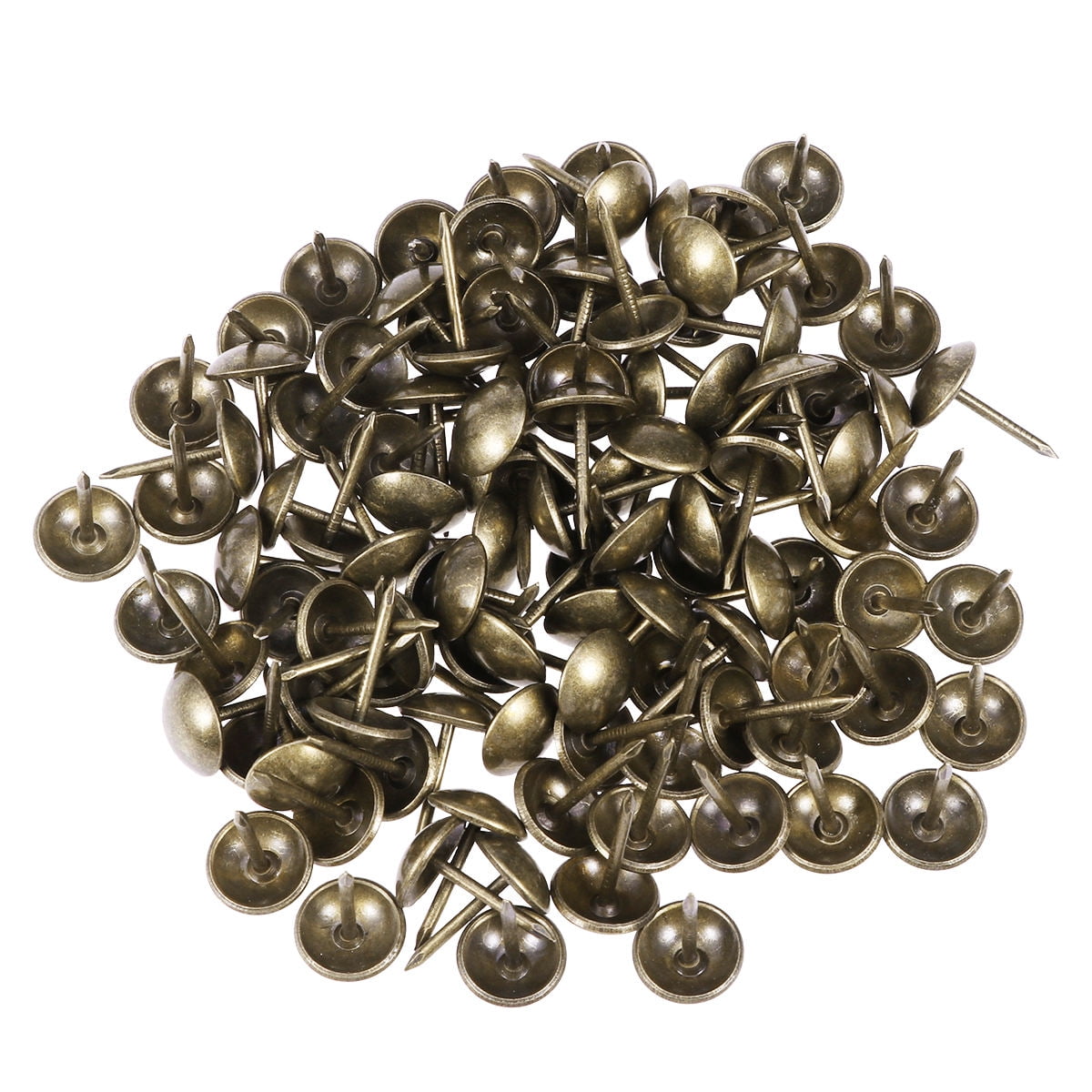 TEHAUX 100Pcs Light Brown Iron Round Head Tacks Decorative Furniture ...
