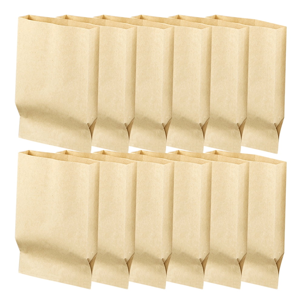 TEHAUX 100Pcs Khaki Paper Bags Rectangular With Laminated Coating For ...