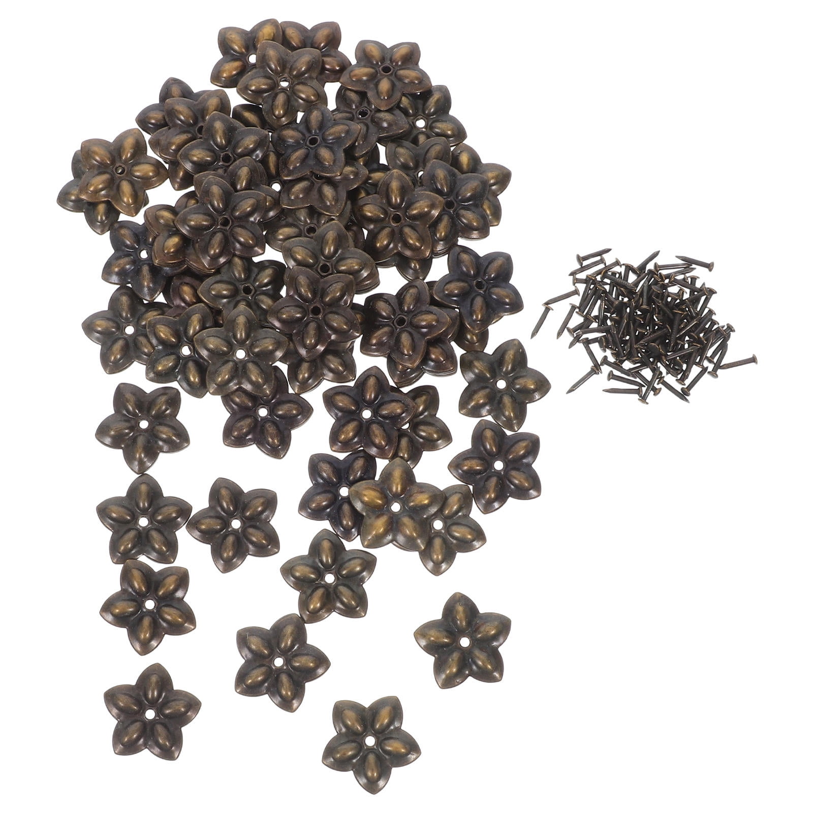 TEHAUX 100Set Coffee Furniture Decorative Tacks Metal Nails for Wood ...