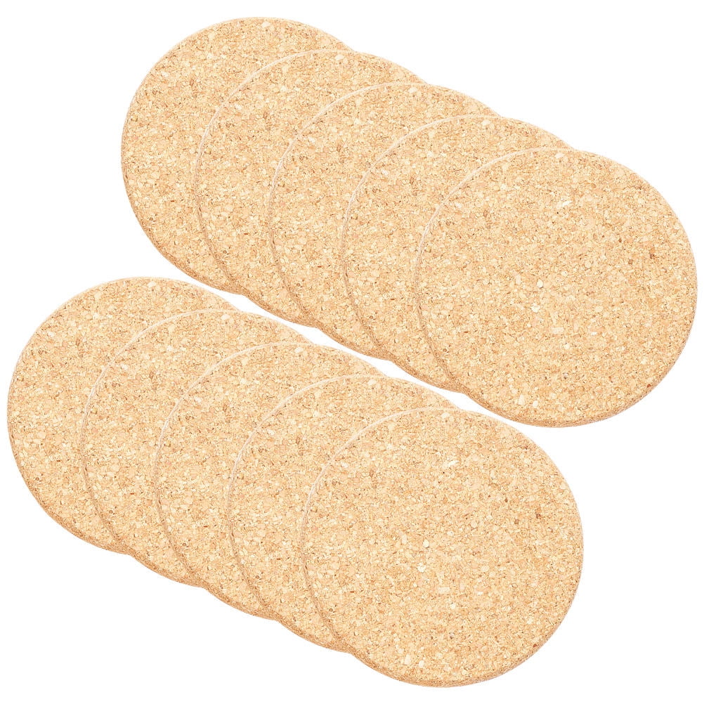 TEHAUX 10Pcs Cork Planter Saucers Indoor Potted Plants Mats Cork Wood ...