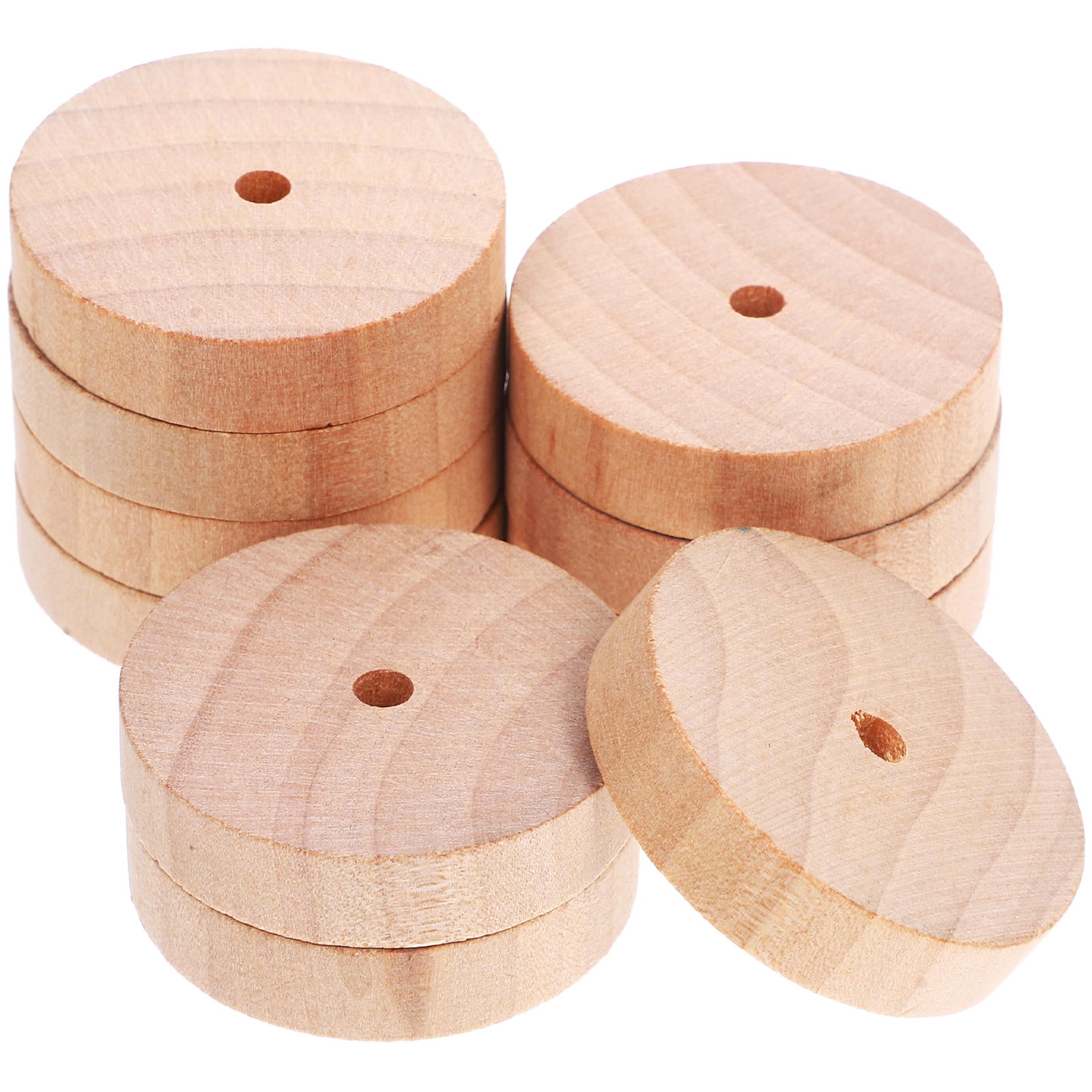 TEHAUX 10pcs Miniature Wooden Car Wheels Small Wooden Wheels Wooden ...