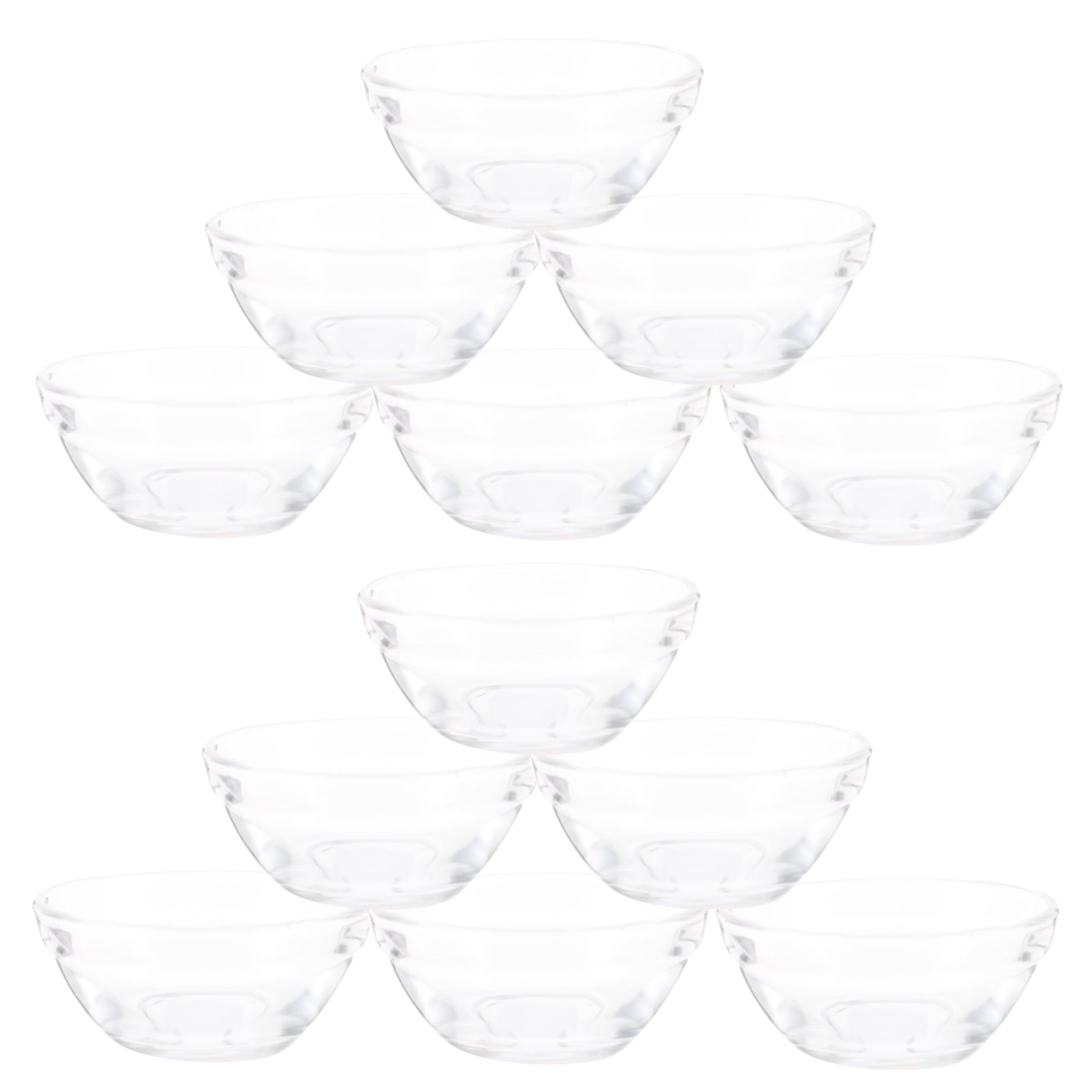 TEHAUX Pudding Container Glass Food Bowls Transparent 12Pcs 2.4x2.4in ...