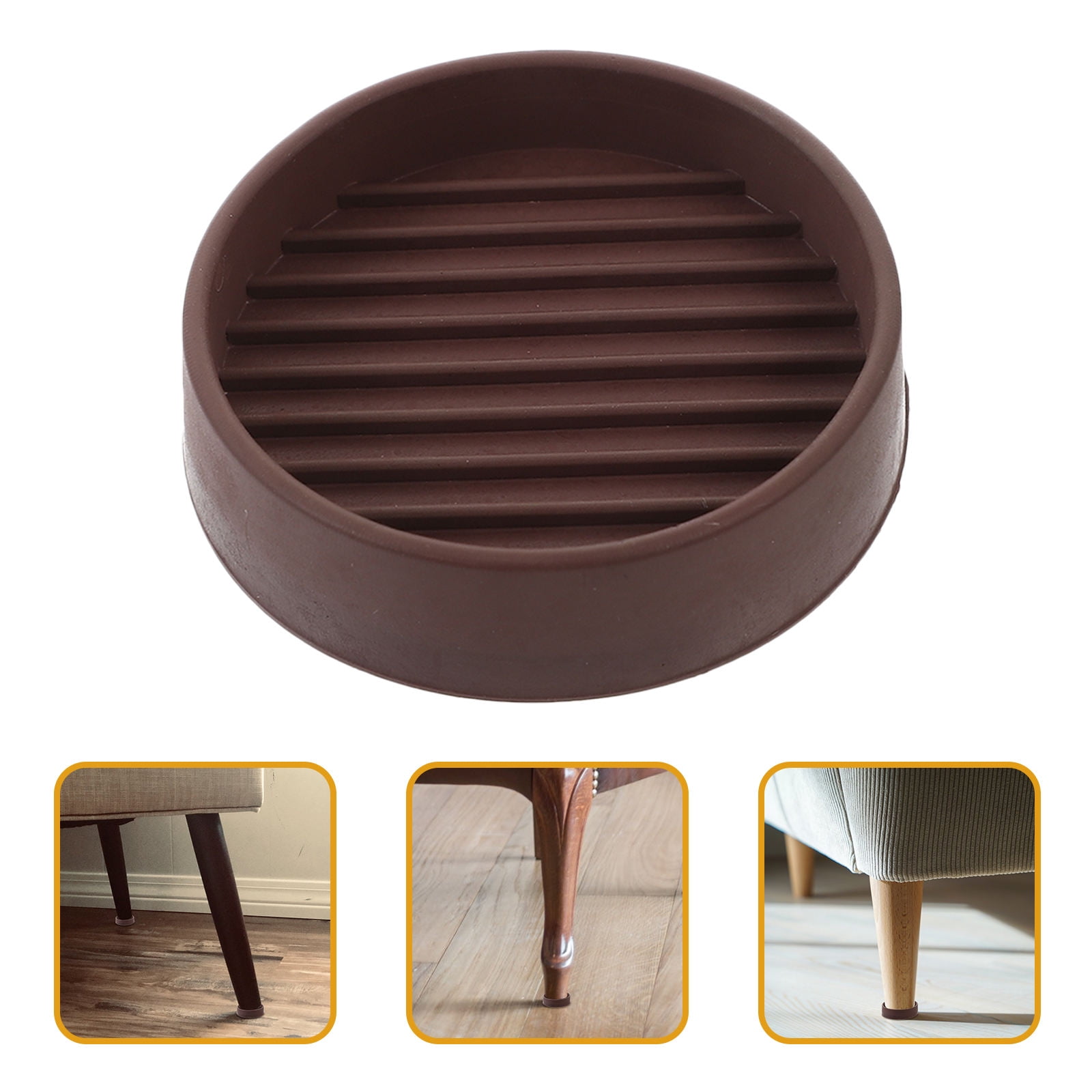 TEHAUX 12 Pcs Wheel Stoppers Rolling Chairs Rubber Caster Cups Hardwood ...