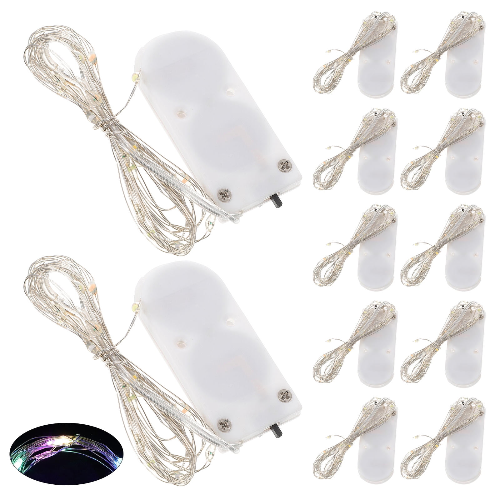 TEHAUX 12Pcs Wire Led Lights Bendable Copper Wire for Florist Mall ...