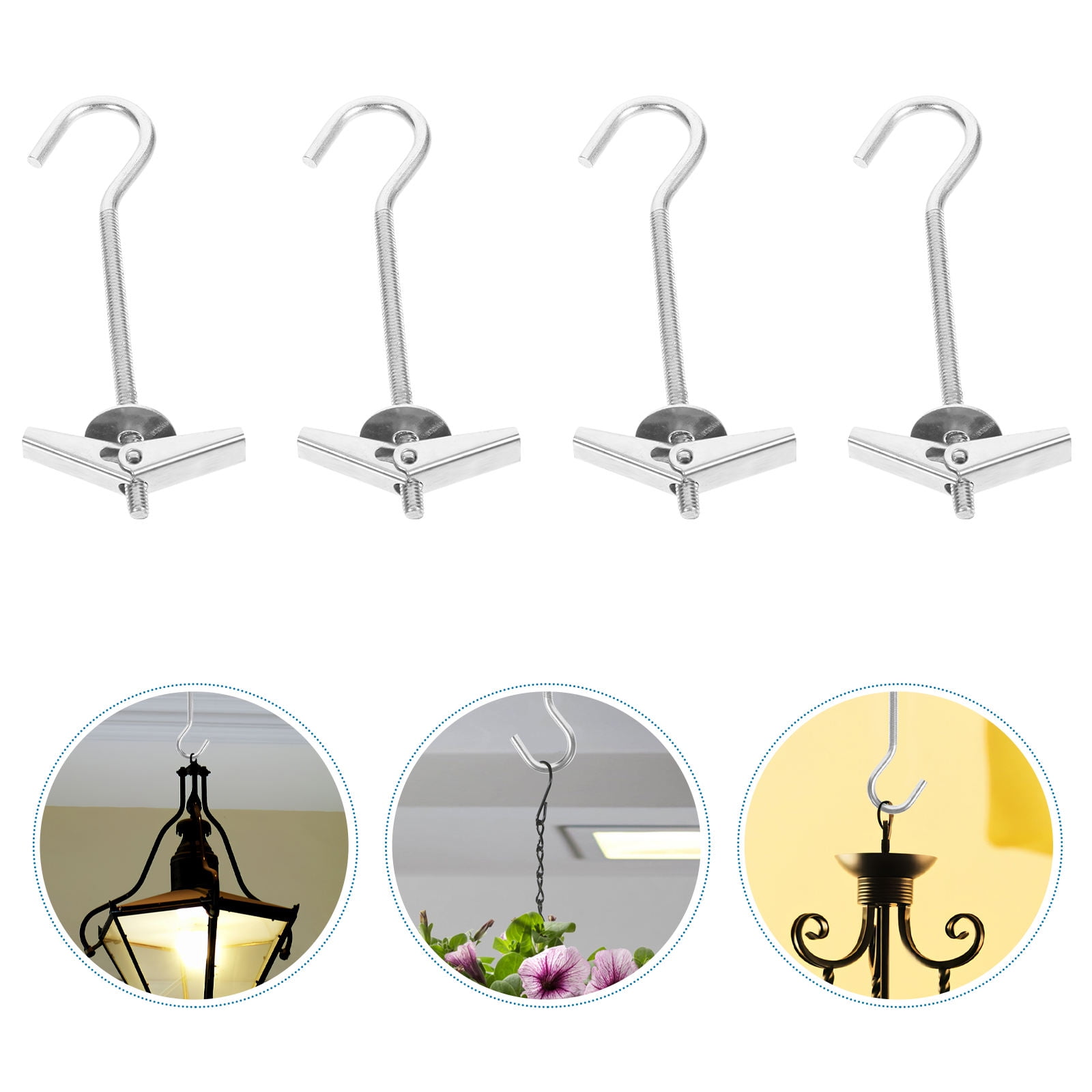 TEHAUX 12pcs Practical Metal Ceiling Wall Toggle Wing Hooks Heavy Duty ...