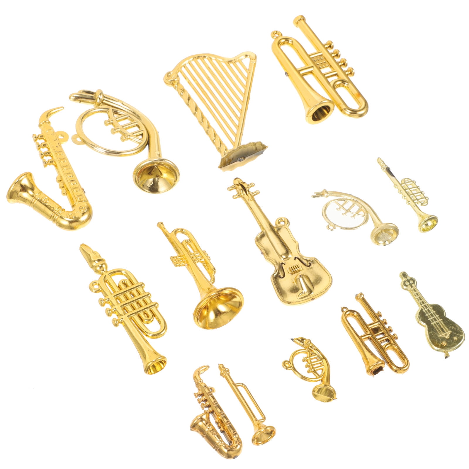 TEHAUX 14-Piece Small Musical Instrument Ornaments Set for Christmas ...