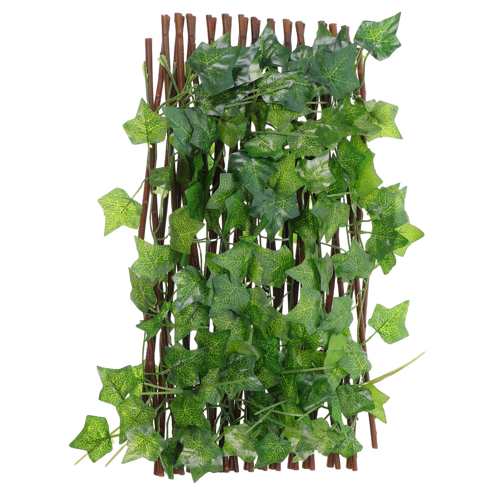 TEHAUX 1Pcs Expandable Wood Trellis Artificial Leaf Fence for Balcony ...