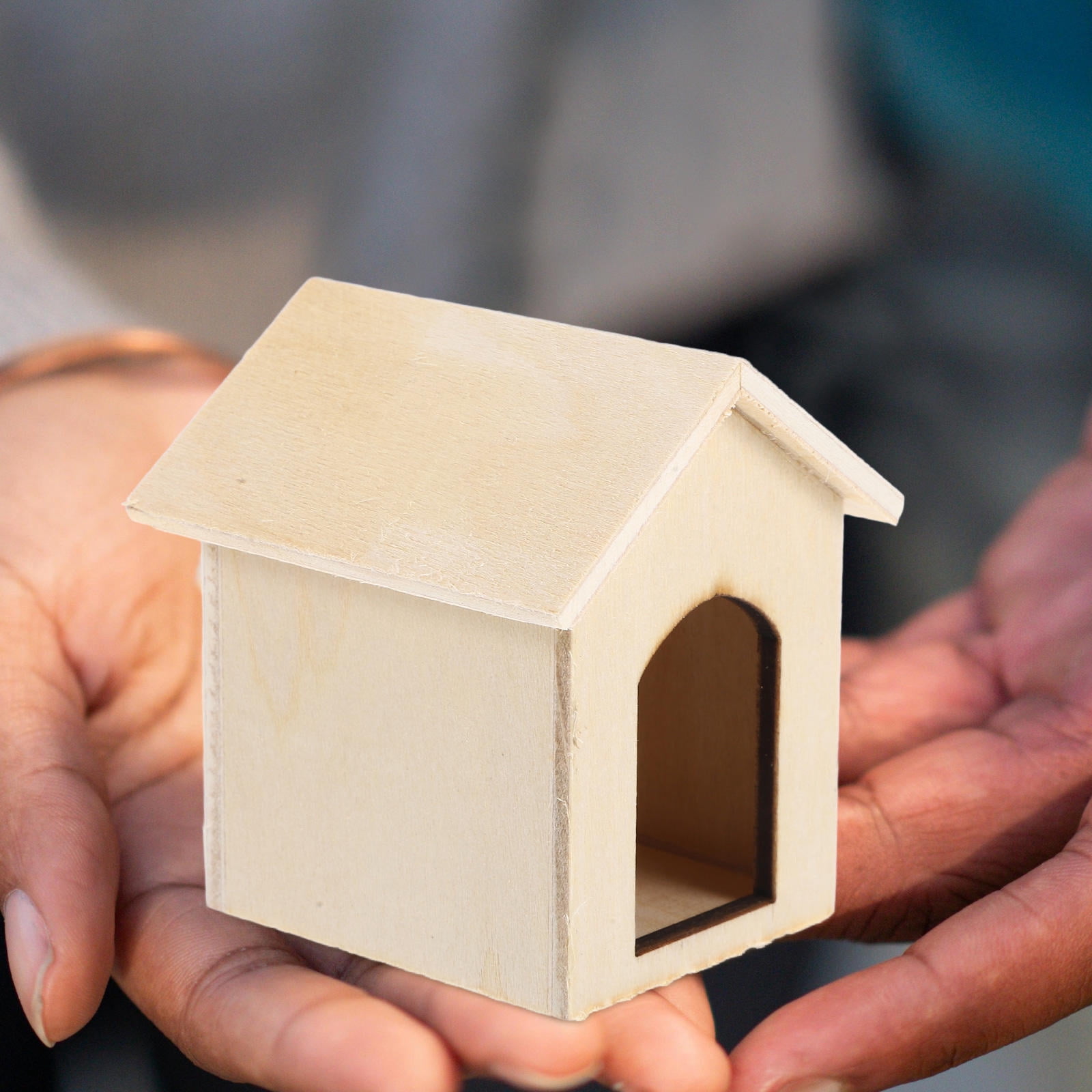 TEHAUX Mini House Model Wooden 1Pack 2.3x2.1x2in - Walmart.com