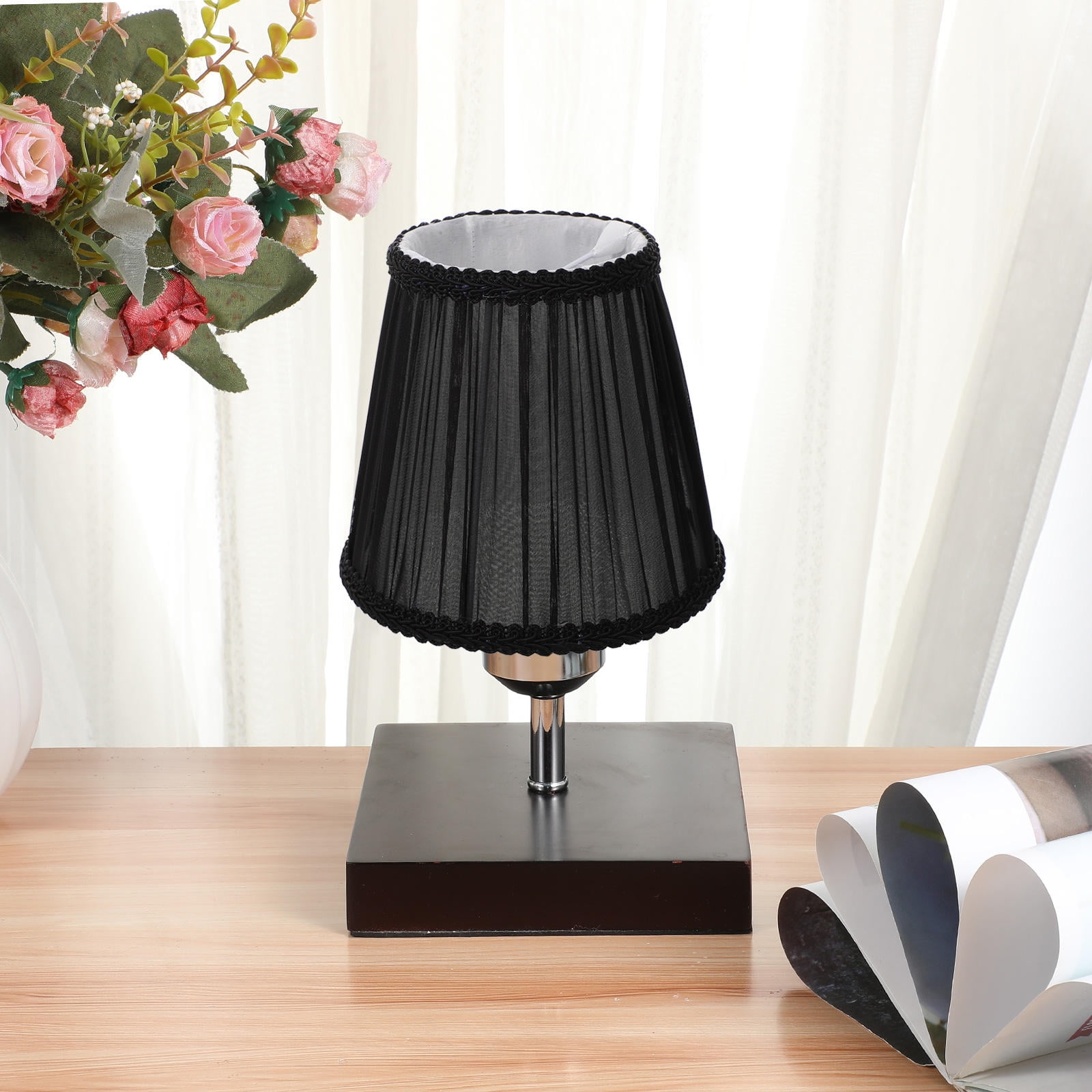 TEHAUX 1Set Black Cloth Lampshade Bubble Clip Style for Bedroom and ...