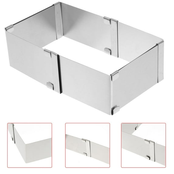 TEHAUX 1Set Mousse Mold Stainless Steel Square Shape Baking Supplies ...