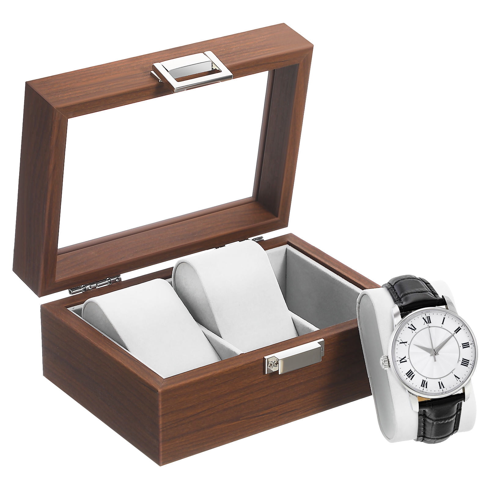 TEHAUX 1Set Watch Accessories Wooden Rectangular Display Case with ...