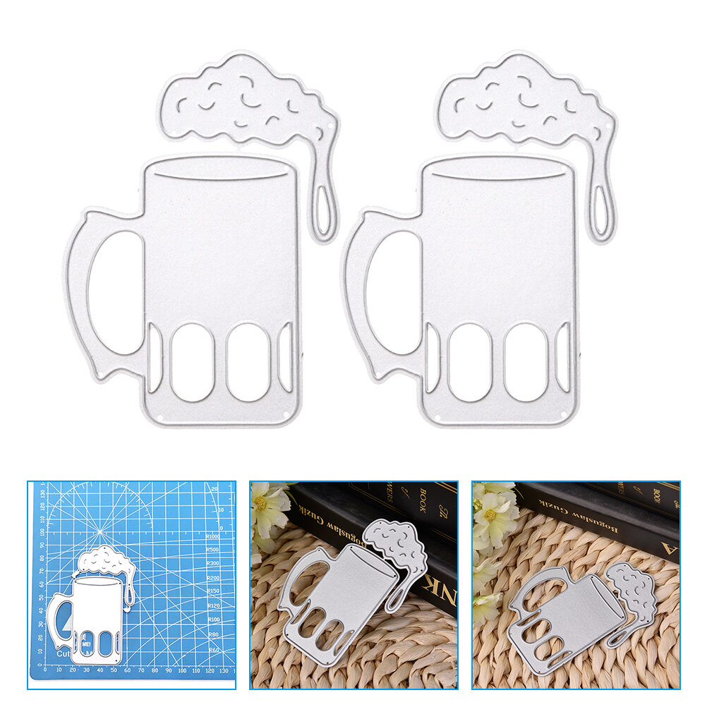 TEHAUX Diy Carbon Steel Cutting Die Silver 2Pcs 9.00X6.70X0.10Cm ...