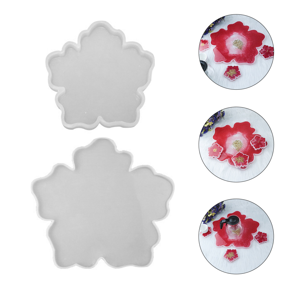 TEHAUX 2 Pcs Mold Craft for Epoxy Resin Casting Transparent Flower ...