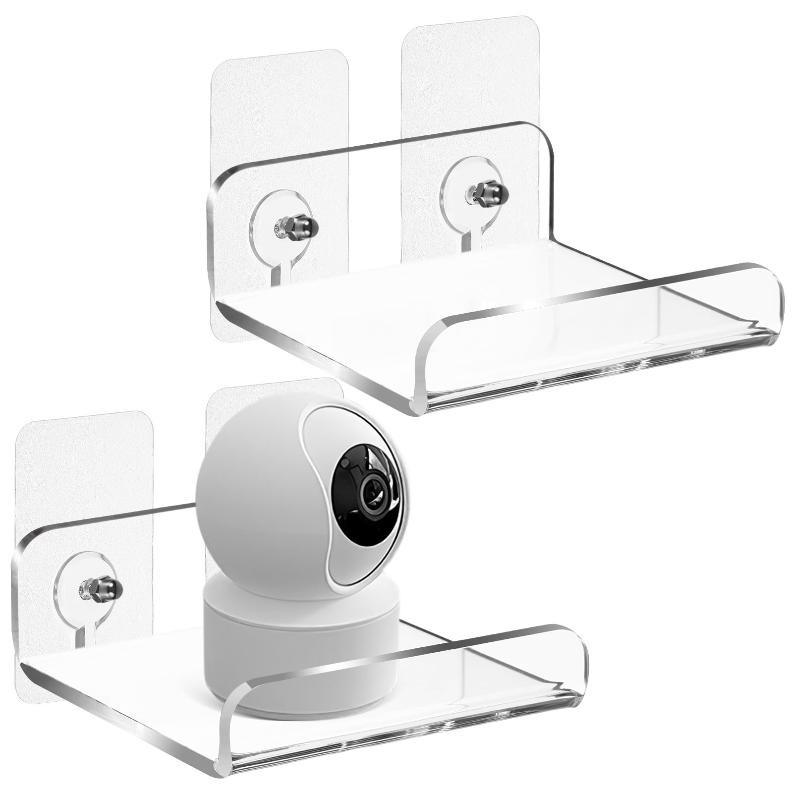 TEHAUX 2 Pcs Wall Mounted Shelves Organizer Storage Small Corner Shelf ...