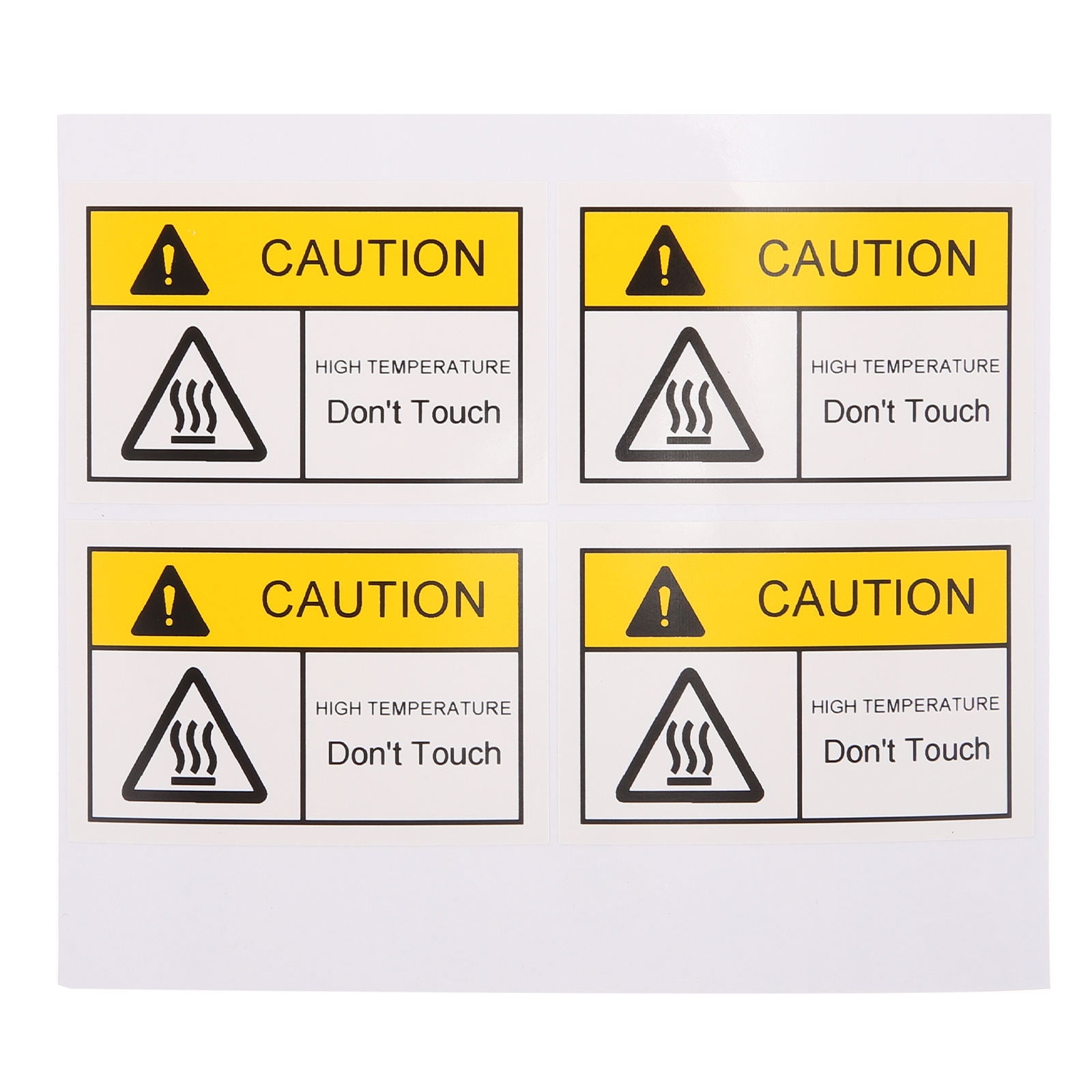 TEHAUX 2 Sheets Warning Labels PVC Multi Warning Labels For High ...
