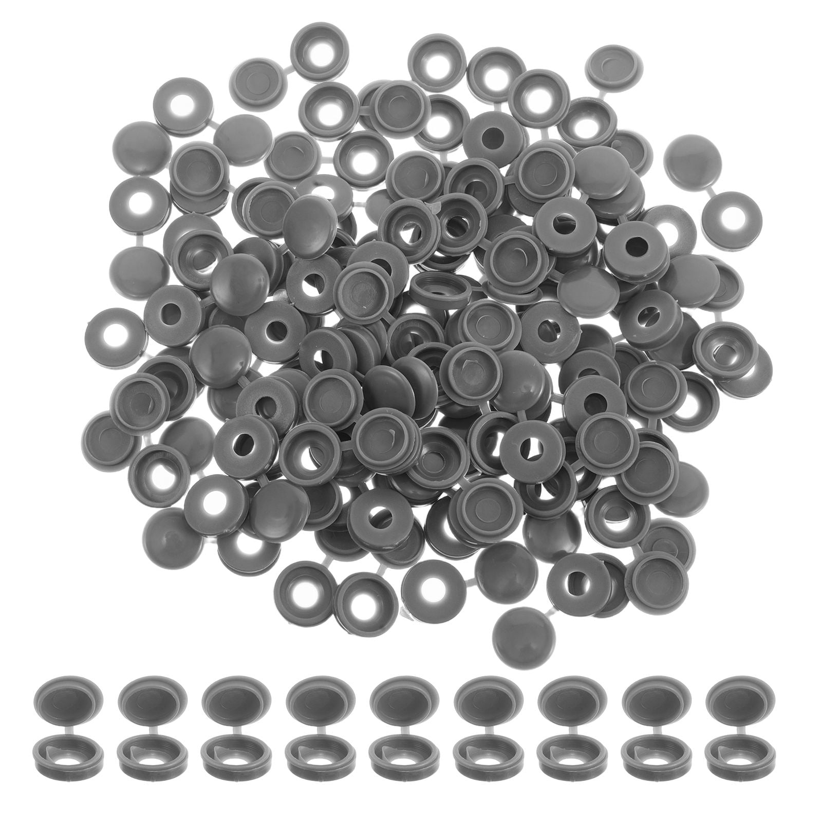 TEHAUX 200Pcs Light Grey Screw Cap Covers Plastic Protective Caps for ...