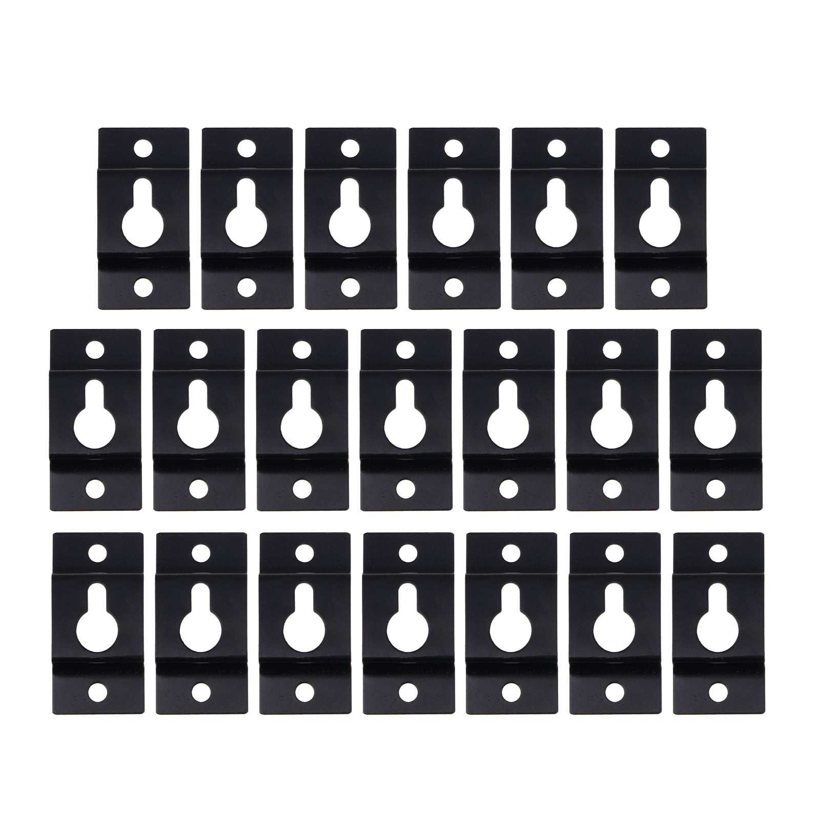 TEHAUX 20Pack Keyhole Shelving Hooks Black for Wall Mounting in Office ...