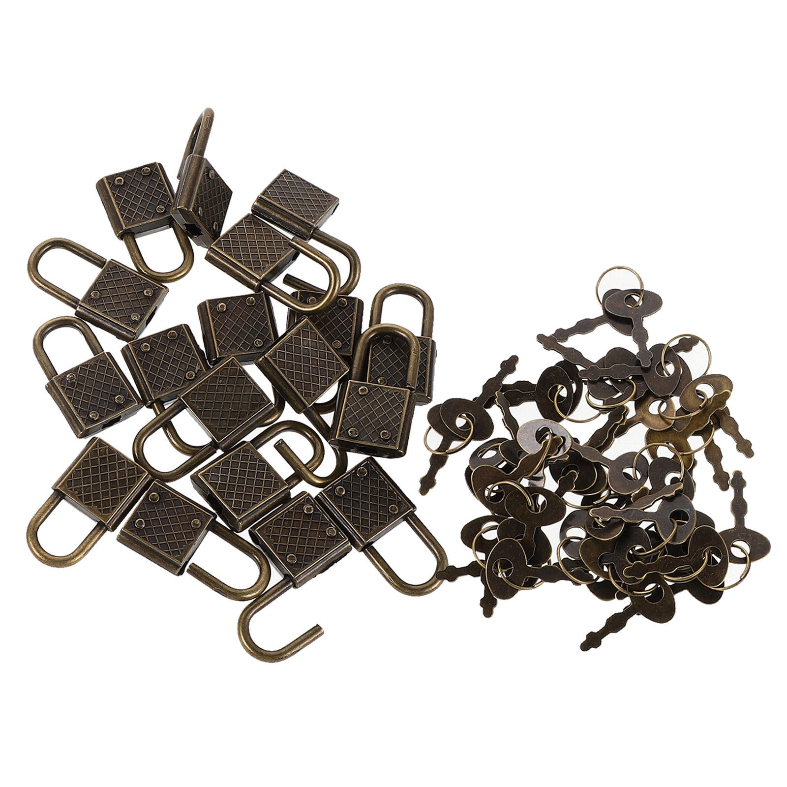 TEHAUX 20Pcs Navy Zinc Alloy Decorative Padlock with Key Vintage Lock ...