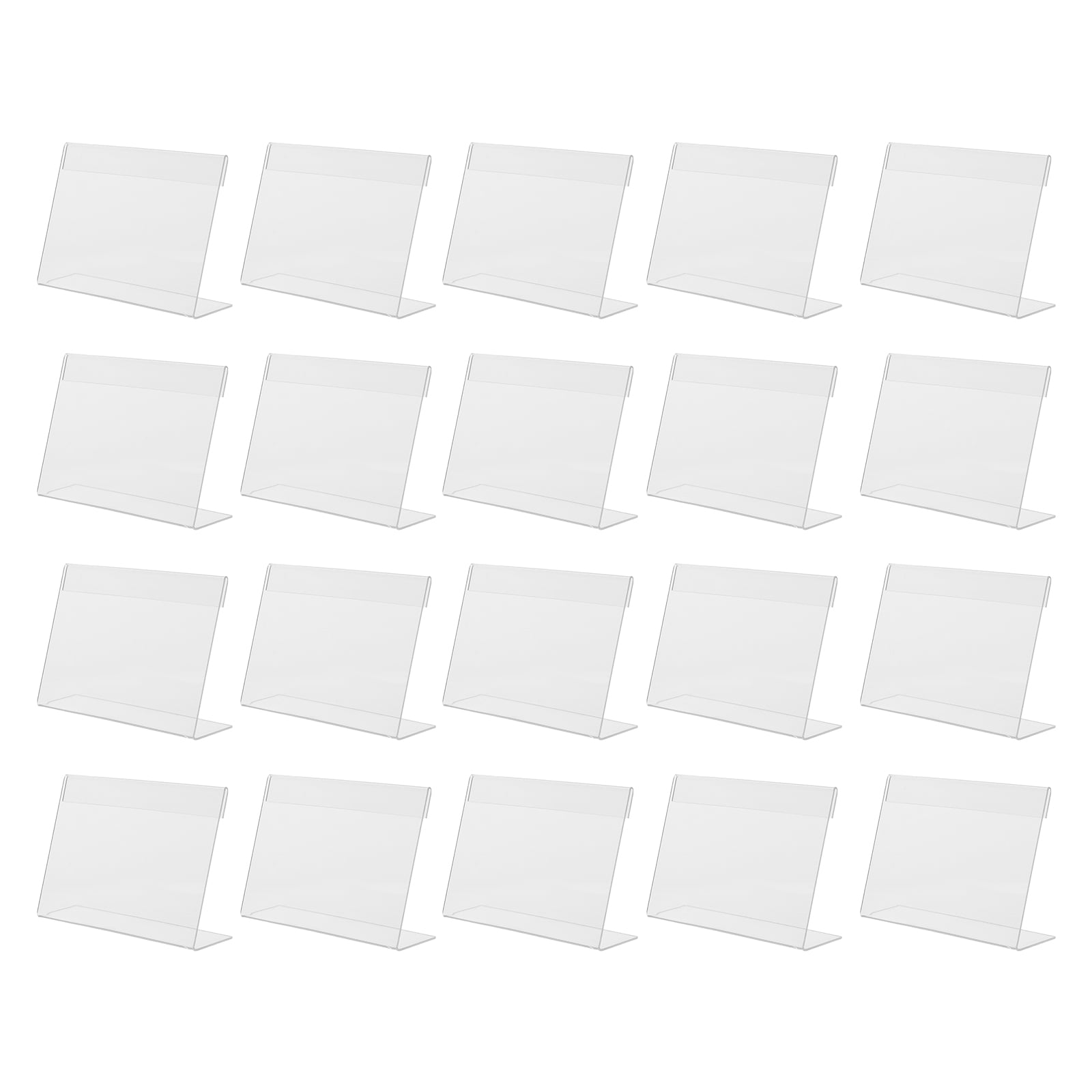 TEHAUX 20Pcs Transparent Acrylic Table Stands for Display with Label ...