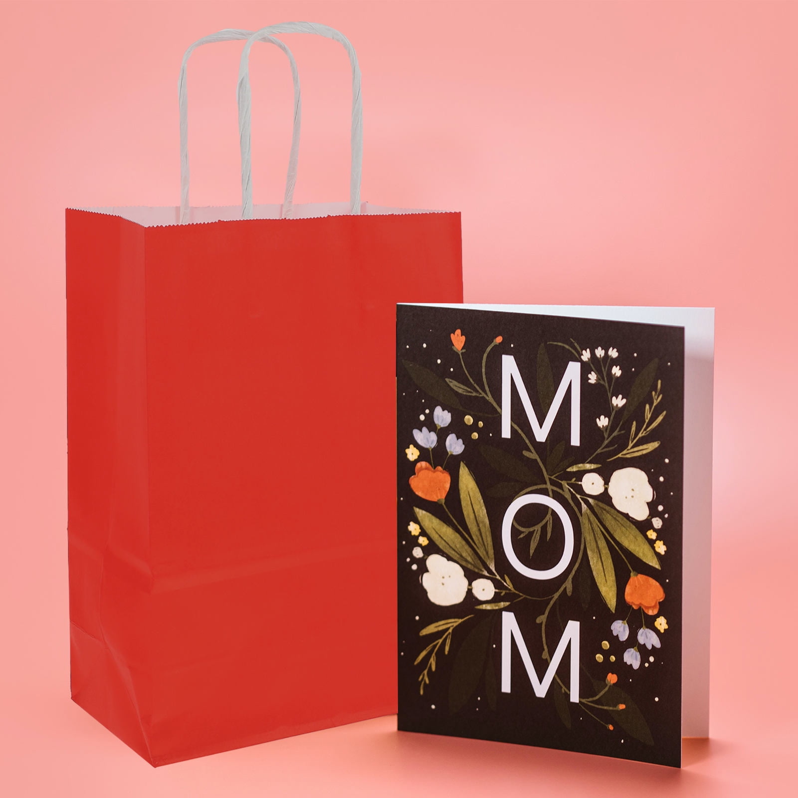 TEHAUX Holiday Treat Bags Paper Red 25Pcs 8.7x6.3x3.1in - Walmart.com