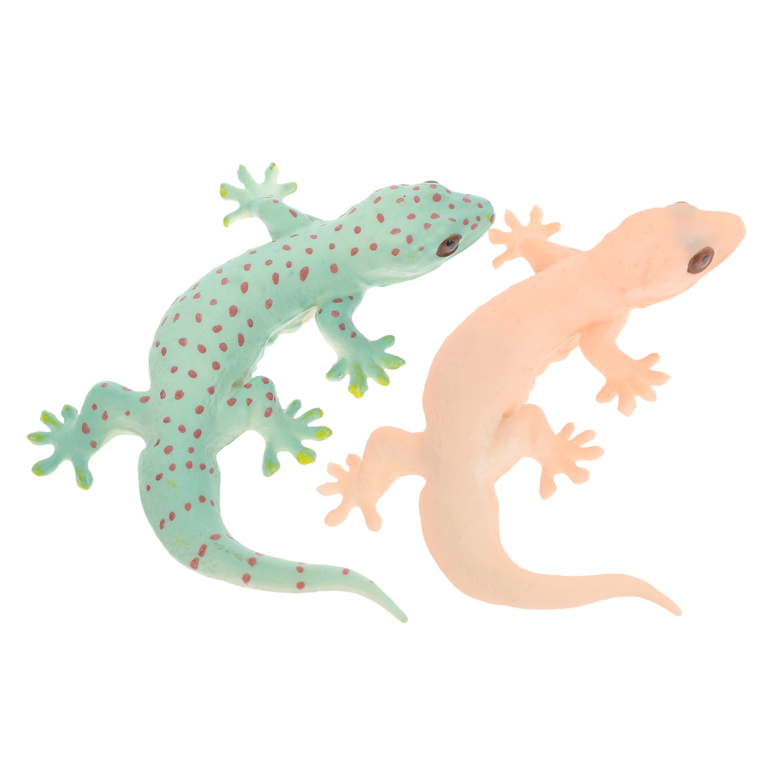 TEHAUX 2Pcs Simulation Lizard Figurine Assorted Color Realistic Lizard ...