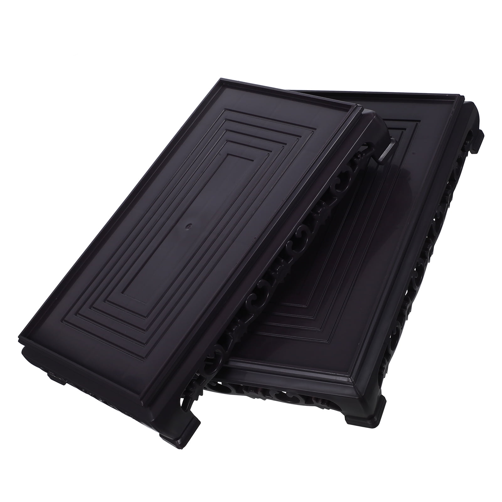 TEHAUX 2pcs Plastic Potted Flower Plant Riser Plant Stand Rectangular ...