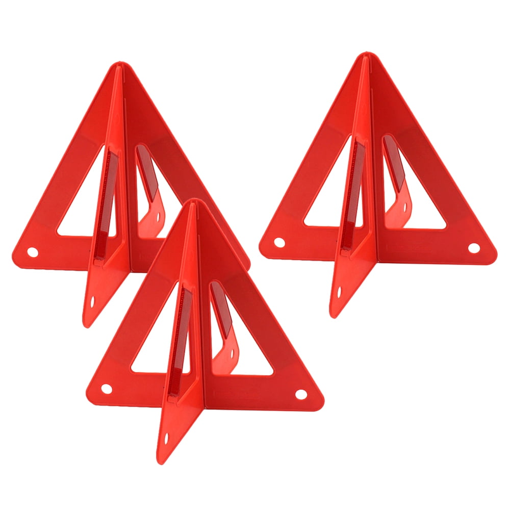 TEHAUX Emergency Triangle Reflective Orange PVC for Car Trunk Storage ...