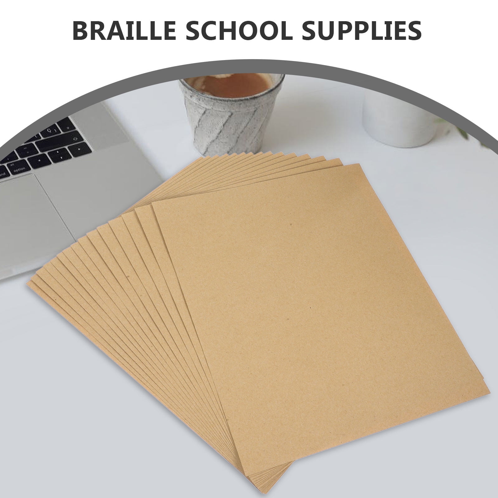 TEHAUX 4 Line Braille Writing Board Braille Paper 15pcs Braille ...